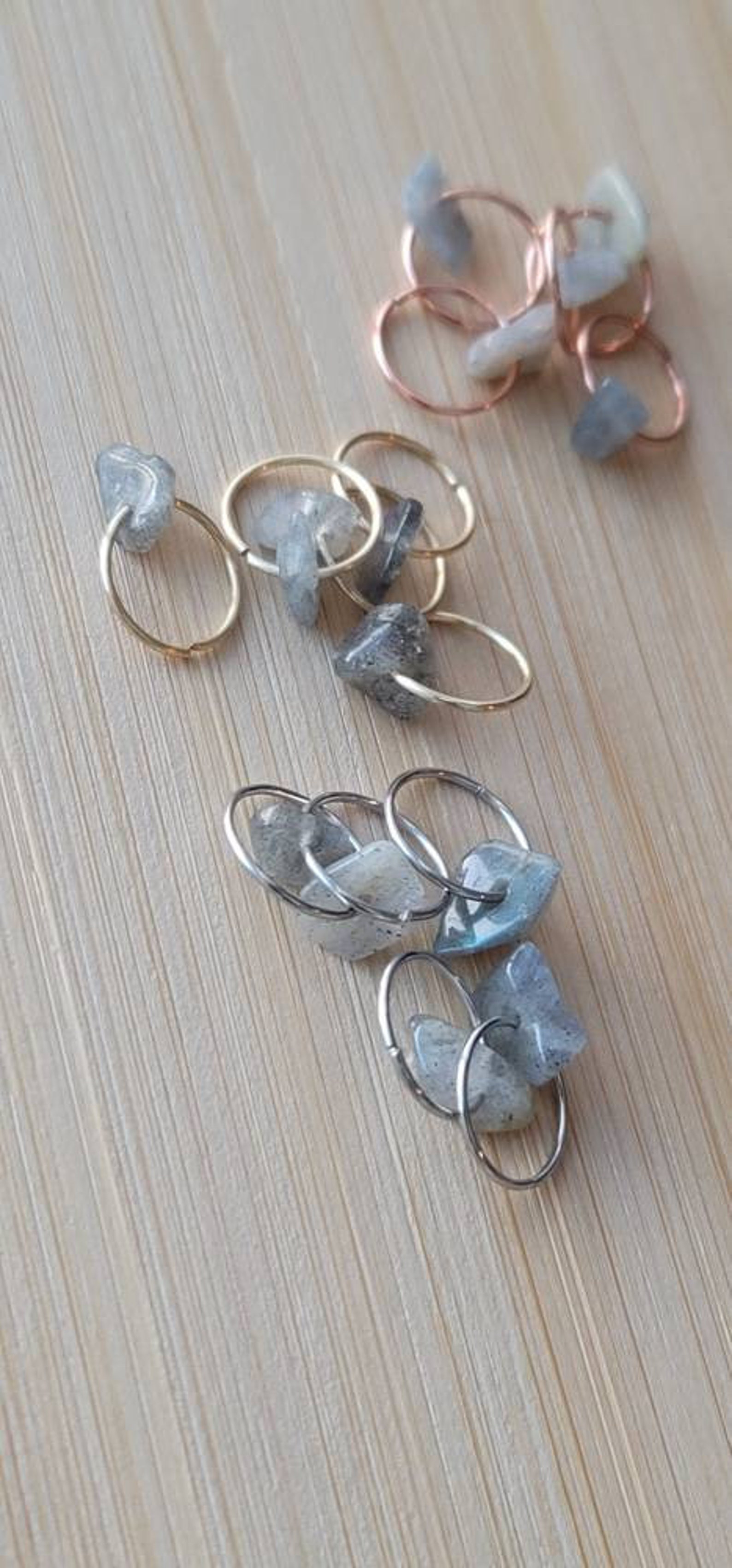 Crystal Hair Rings, Boho Hippie Dreadlock Hair Accessories, Loc Jewelry ...