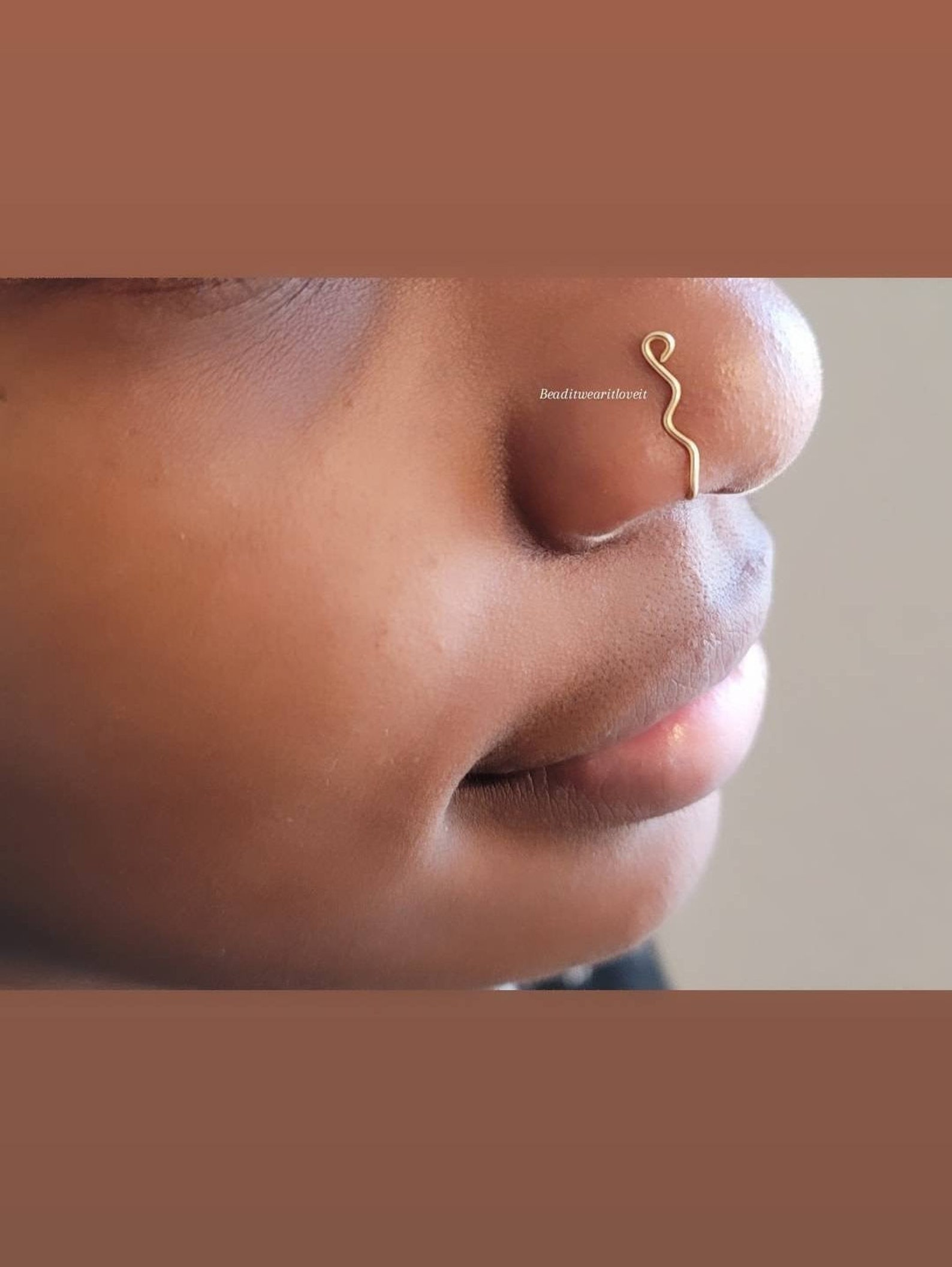 Ethnic Copper Nose Cuff Afrocentric Nose Jewelry the Purity - Etsy