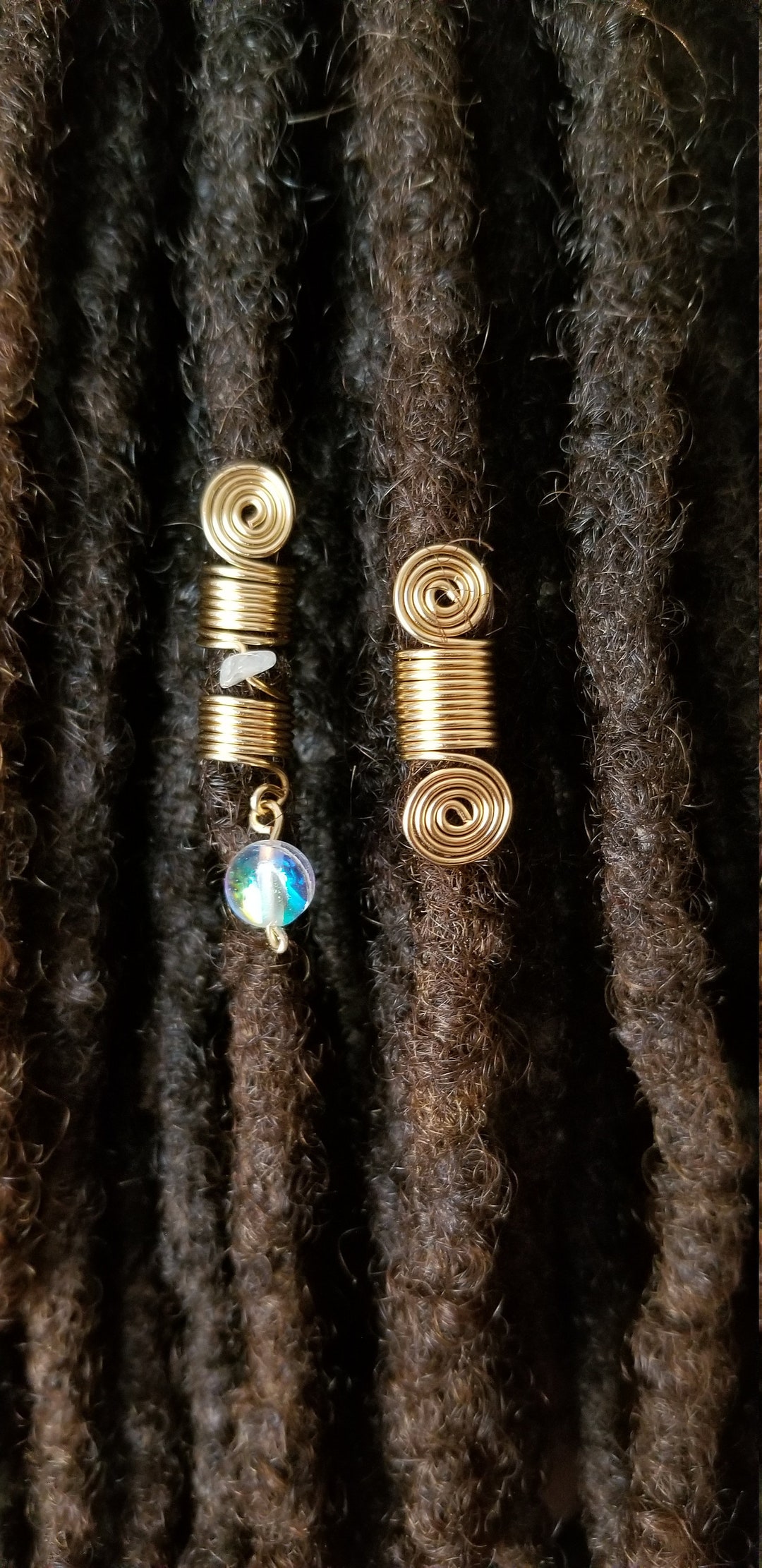 2pcs Loc Jewelry Set, Quartz Crystal Dreadlock Jewelry - Etsy