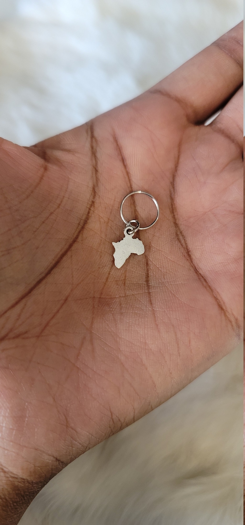 Silver Africa Map Hair Rings Dread Rings Loc Jewelry Braid - Etsy