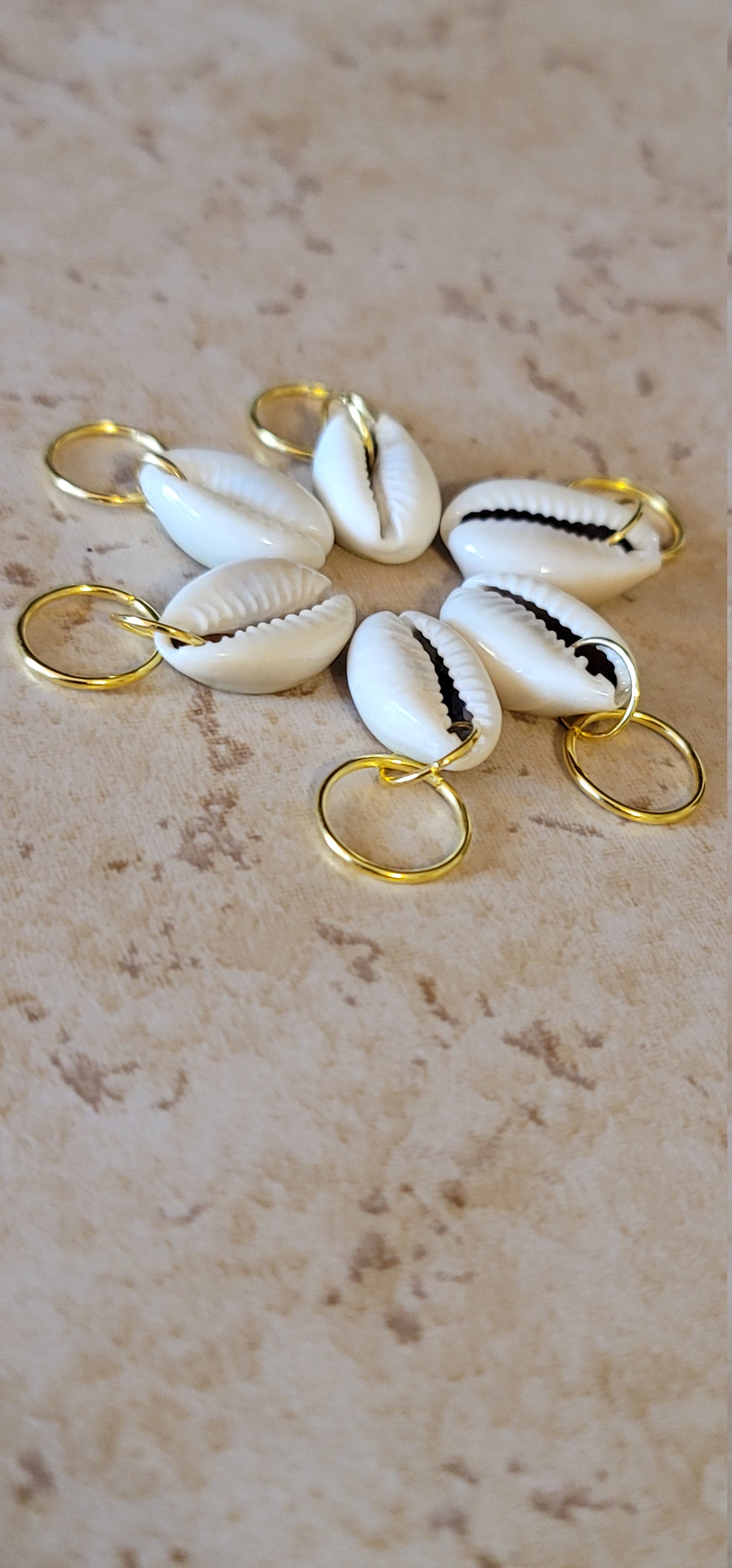 6pcs Silver Cowrie Shell Hair Rings, Dread Rings Loc Jewelry, Braid ...