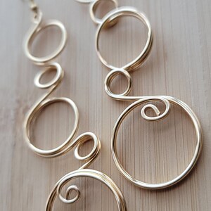 Abstract Bubble Earrings, Copper Wire Wrapped Earrings, Unique Long ...