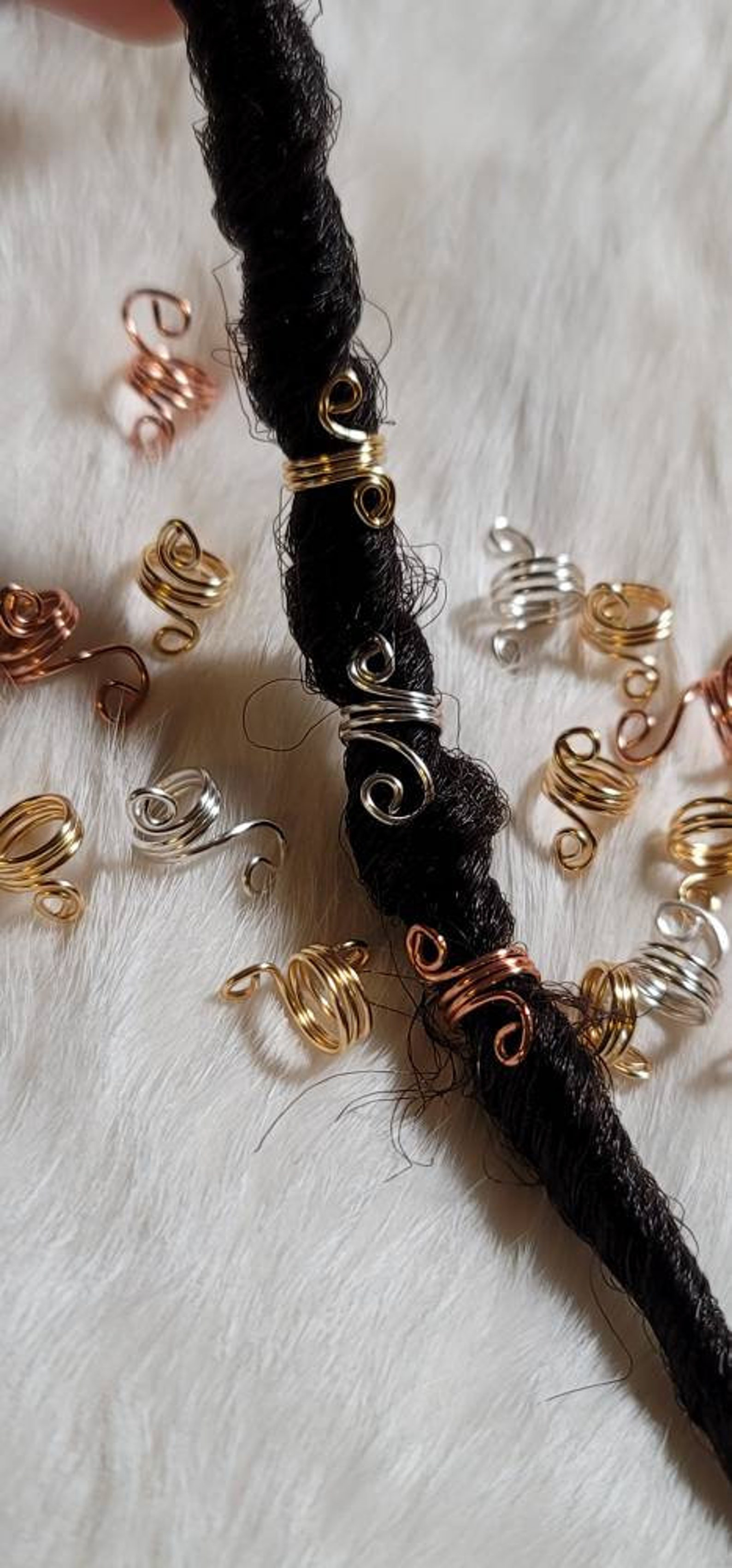 6 Piece Loc Sprinkle Beads Set Braid Jewelry Dreadlock Accessories Hair ...