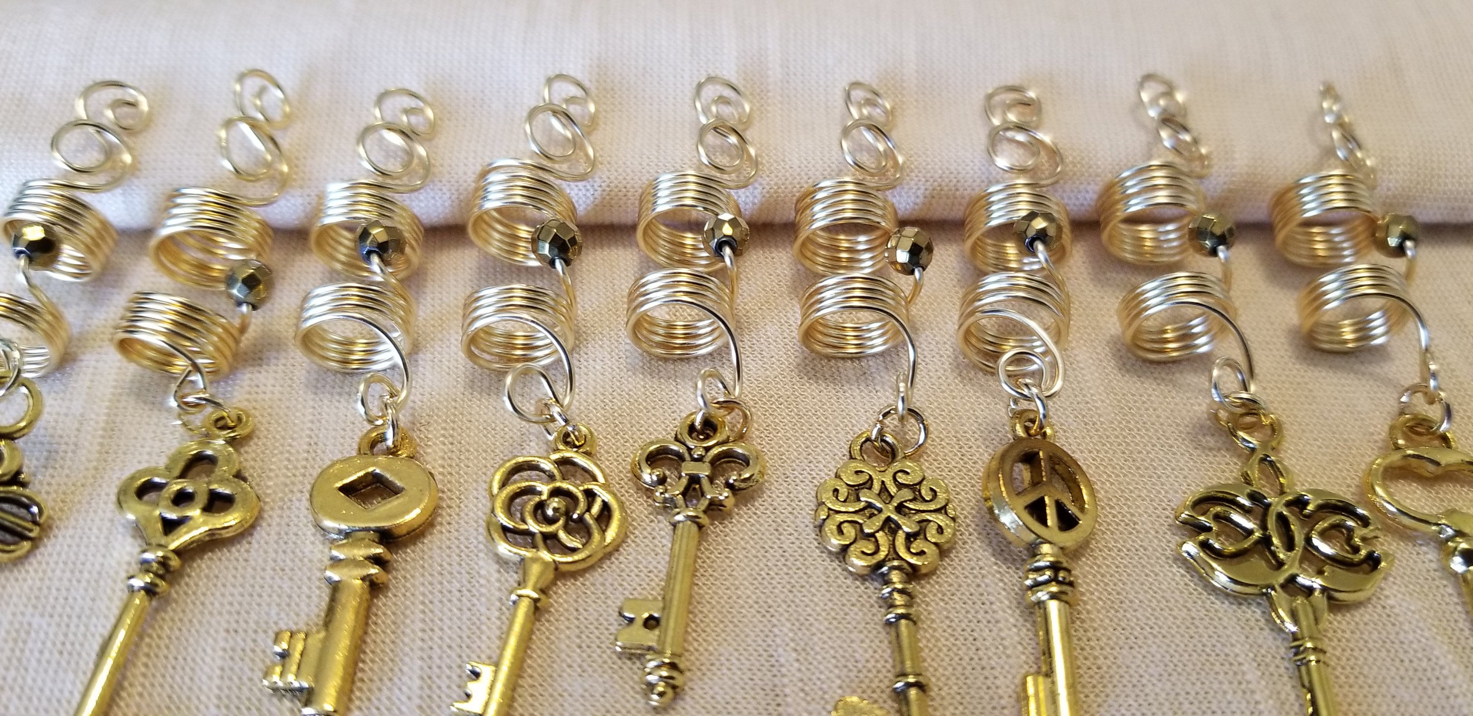 Skeleton Key Loc Jewelry. Dreadlock Hair Accessories Beads | Etsy
