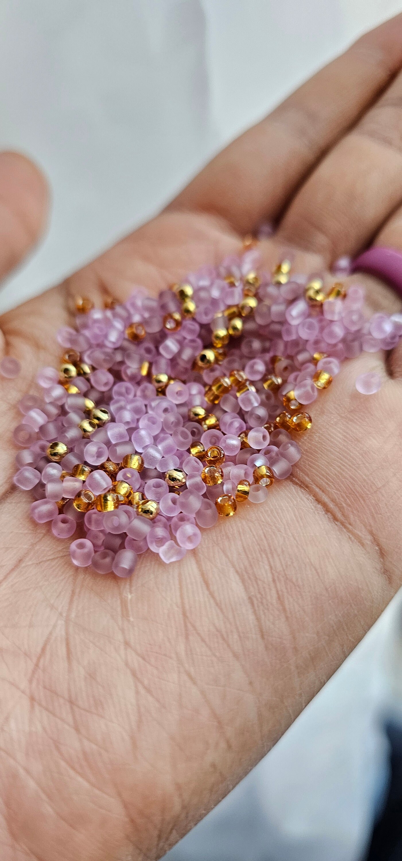 Small Purple & 24kt Gold Plated Metal Loc Sprinkle Beads Mix, Braid ...