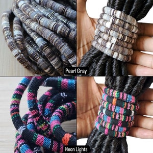 No Wire Dreadlock Loc Ties, Long Cotton Hair Tie, Thick Hair Holder ...