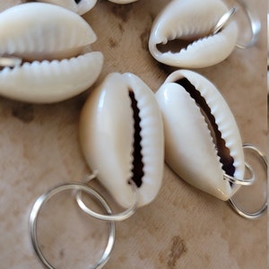 6pcs Silver Cowrie Shell Hair Rings, Dread Rings Loc Jewelry, Braid ...