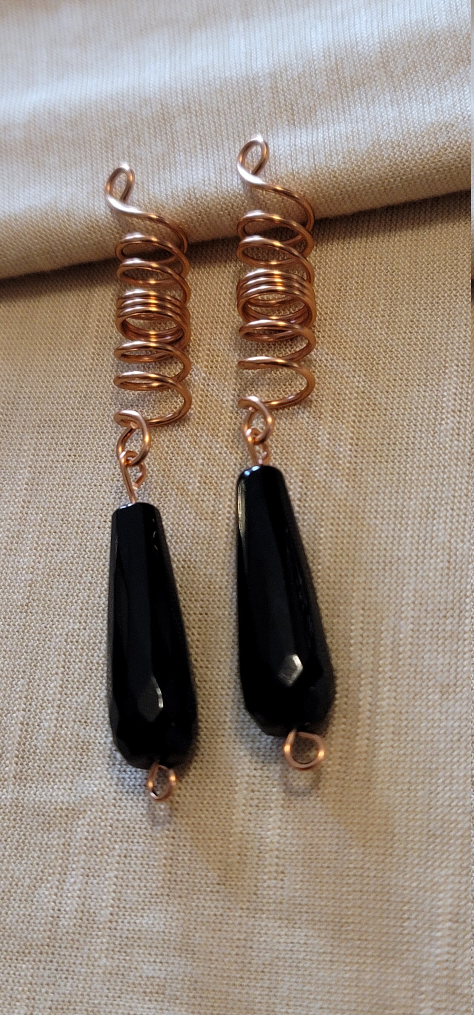 Black Onyx Crystal Loc Jewelry. Dreadlock Hair Accessories - Etsy