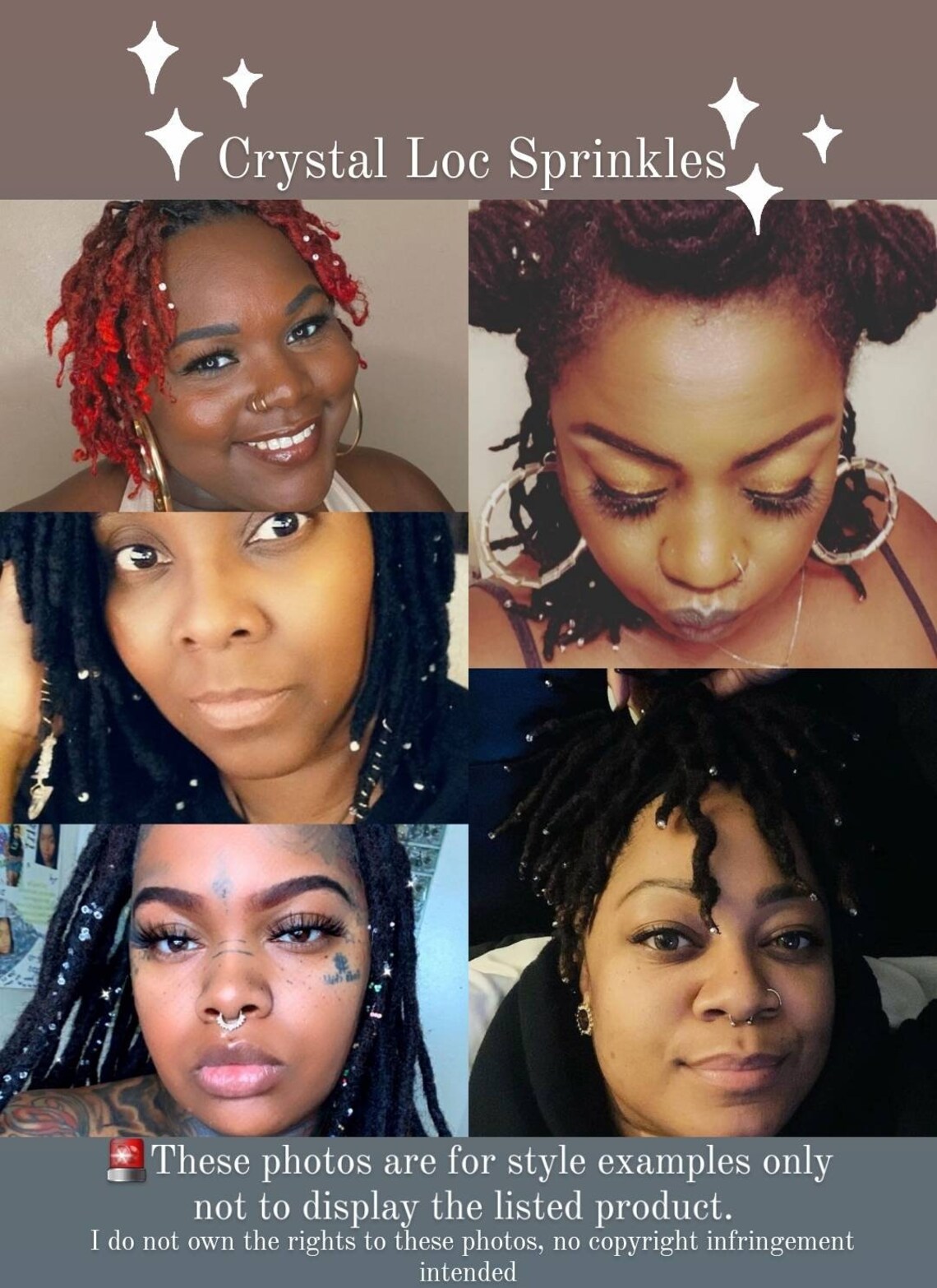 Quartz Crystal Loc Sprinkle Beads Braid Jewelry Dreadlock | Etsy