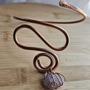 Pure Copper Crystal Arm Cuff, Hammered Adjustable Arm Bracelets, Raw ...