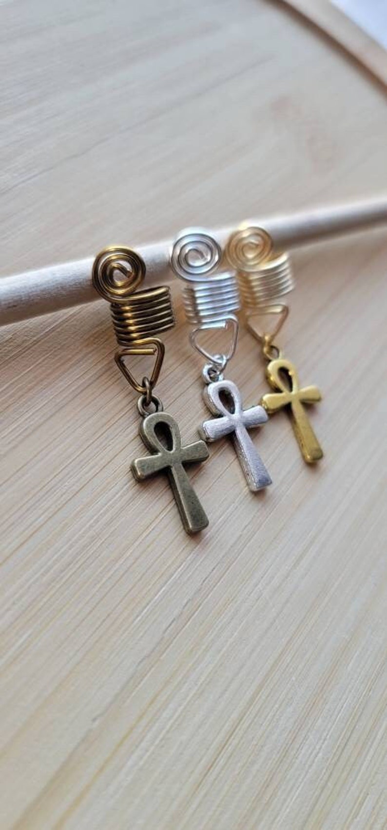 Ankh Loc Jewelry, Dreadlock Hair Accessories, Beads for Braids ...