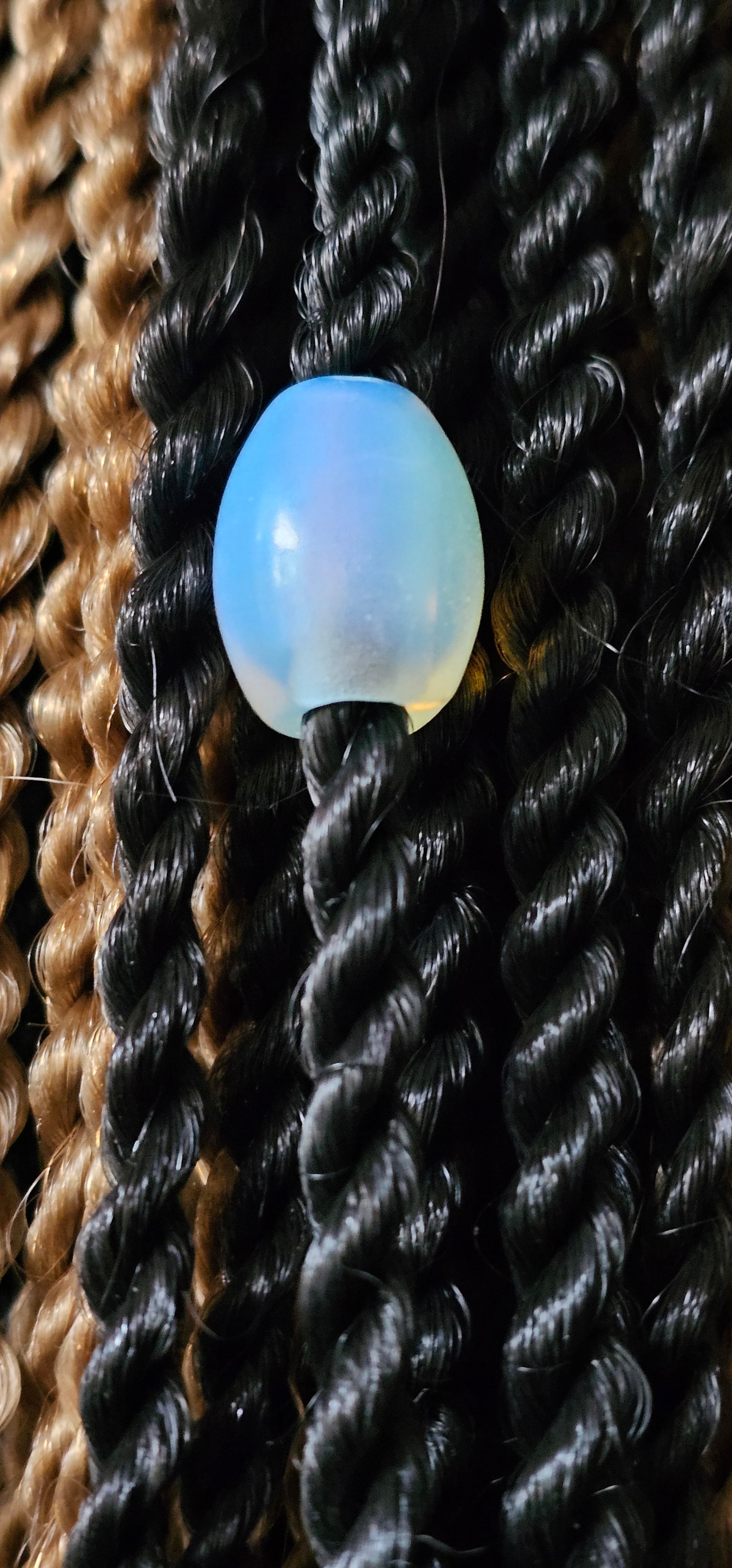 6mm Wide Big Hole Gemstone Loc Beads, Dreadlock Hair Accessories, Beads ...