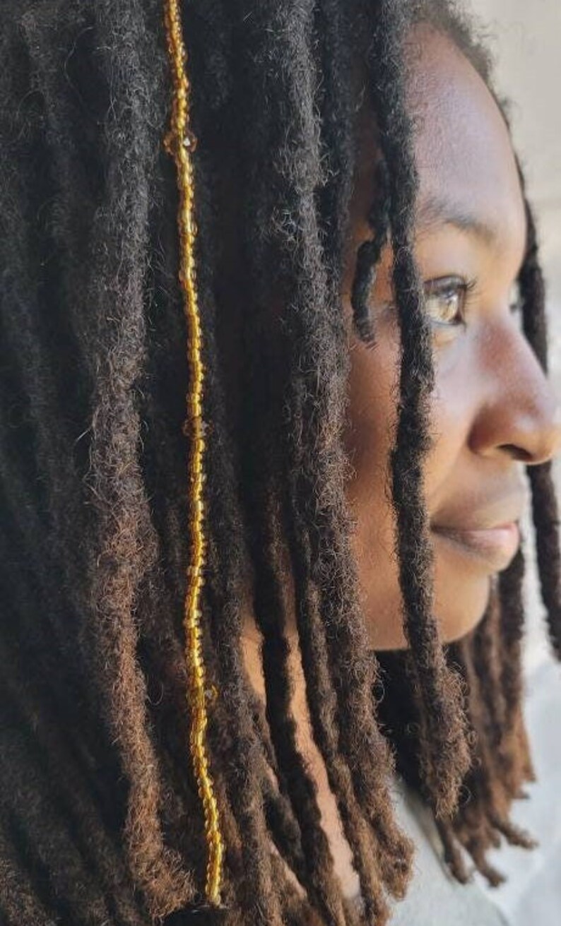 Gold Crystal Beaded Dreadlock Extensions Crystal Loc Jewelry - Etsy