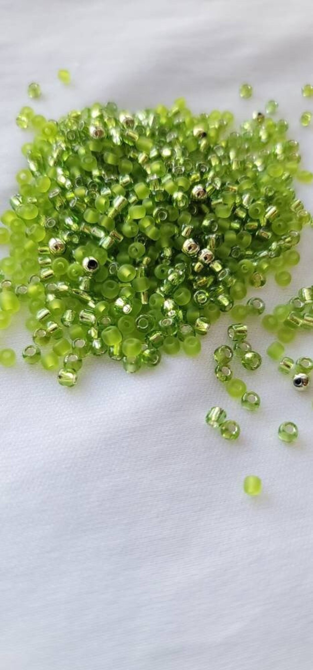 Small Light Green Hematite Crystal Loc Sprinkle Beads, Gemstone and ...