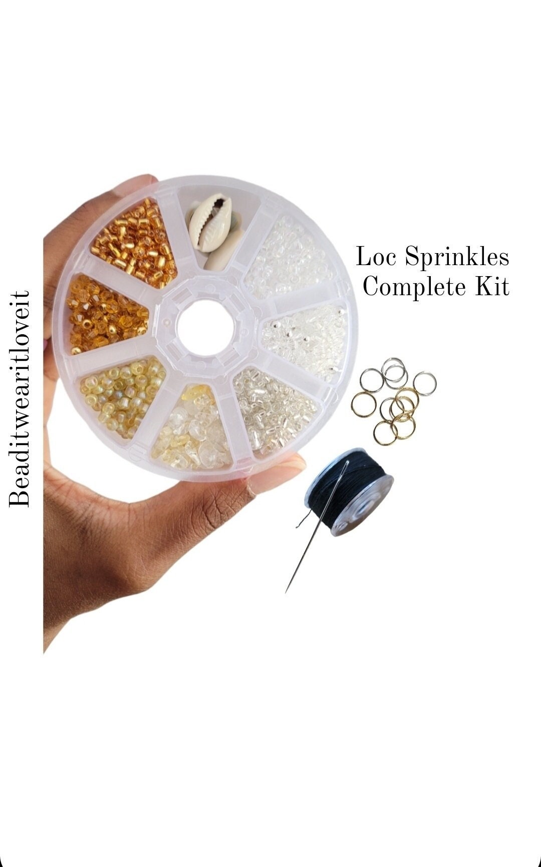 Ultimate Gold & Silver Loc Sprinkle Complete Kit, Crystal Loc Sprinkle ...