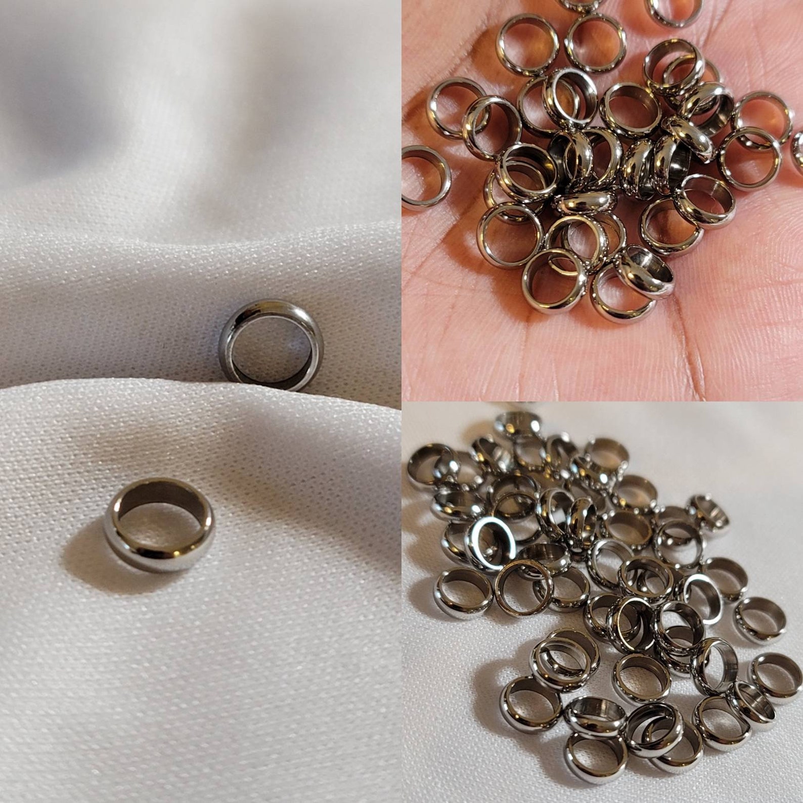 10 Stainless Steel Loc Beads, Wholesale Dreadlock Hair Accessories - Etsy