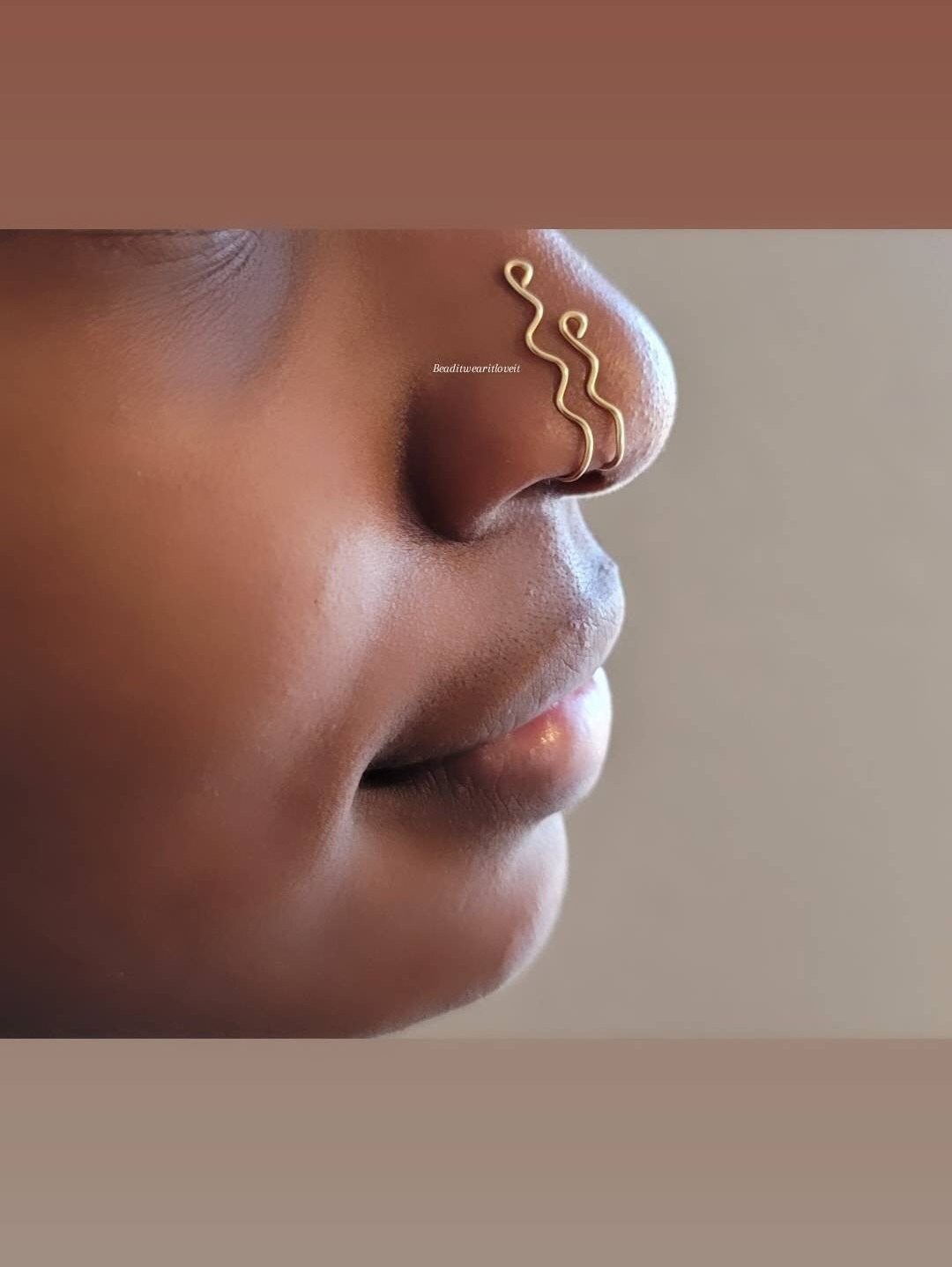 Ethnic Copper Nose Cuff Afrocentric Nose Jewelry The Purity | Etsy