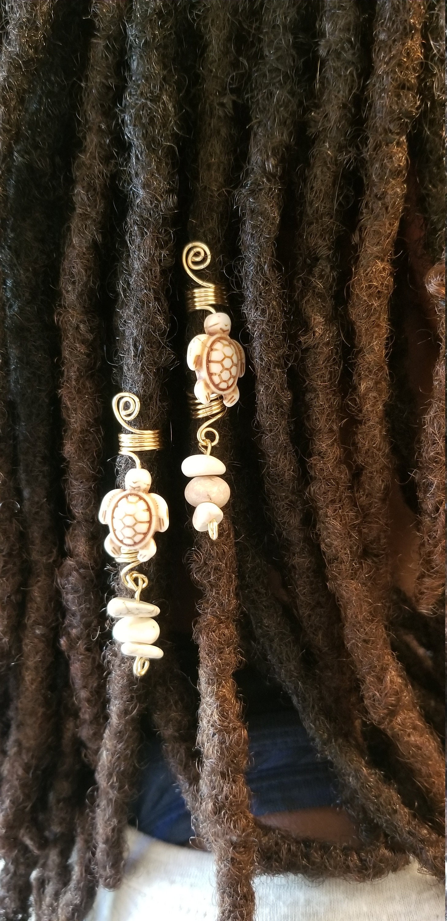 White Turquoise Crystal Loc Jewelry Dreadlock Hair | Etsy