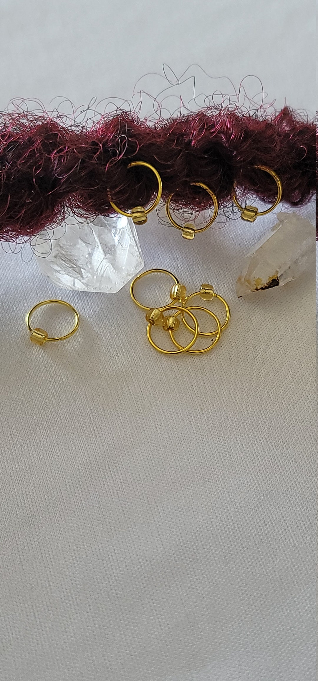 8pcs Gold Hair Rings, Dread Rings Loc Jewelry, Braid Rings, Loc Jewelry ...