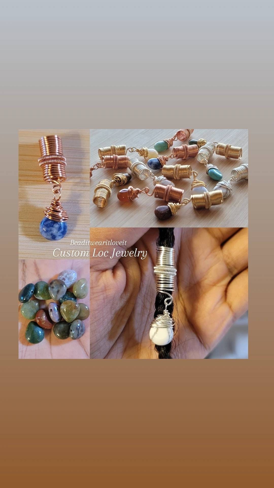 Teardrop Crystal Loc Jewelry. Dreadlock Hair Accessories, Beads for ...