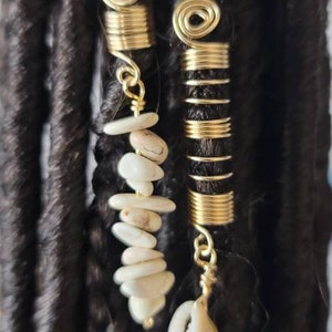 5 Piece Cowrie Shell Loc Jewelry Set, Dreadlock Hair Accessories for ...