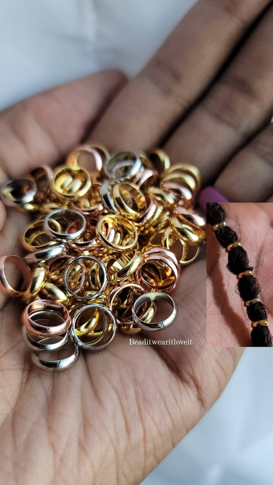 100 Stainless Steel Loc Beads, Wholesale Dreadlock Hair Accessories - Etsy
