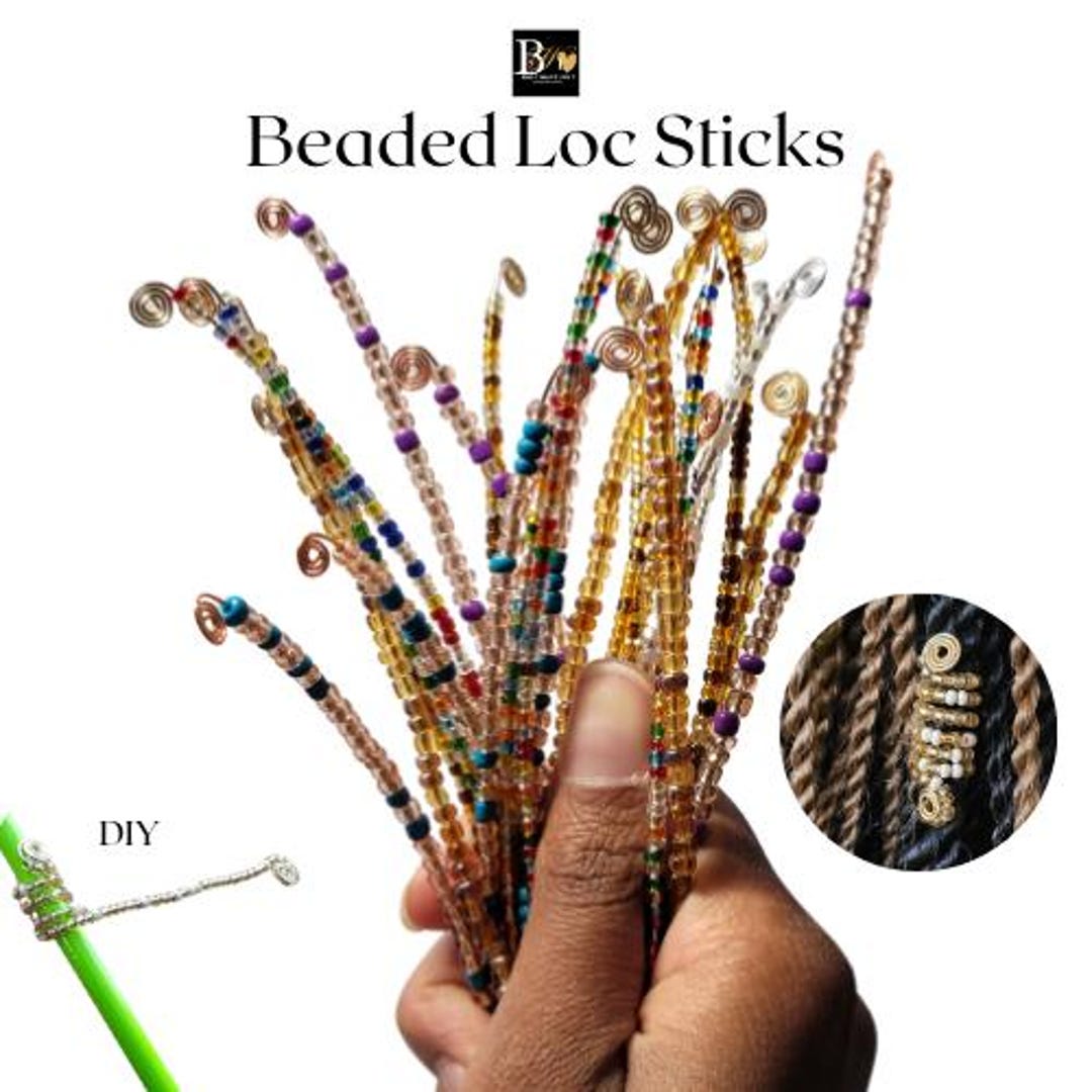 Beaded Loc Sticks, DIY Loc Beads and Braid Jewelry for Dreadlock ...