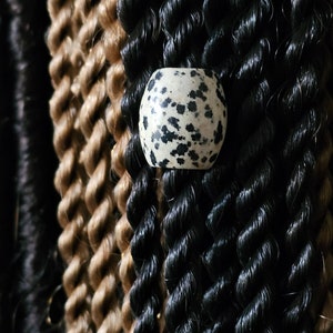 6mm Wide Big Hole Gemstone Loc Beads, Dreadlock Hair Accessories, Beads ...