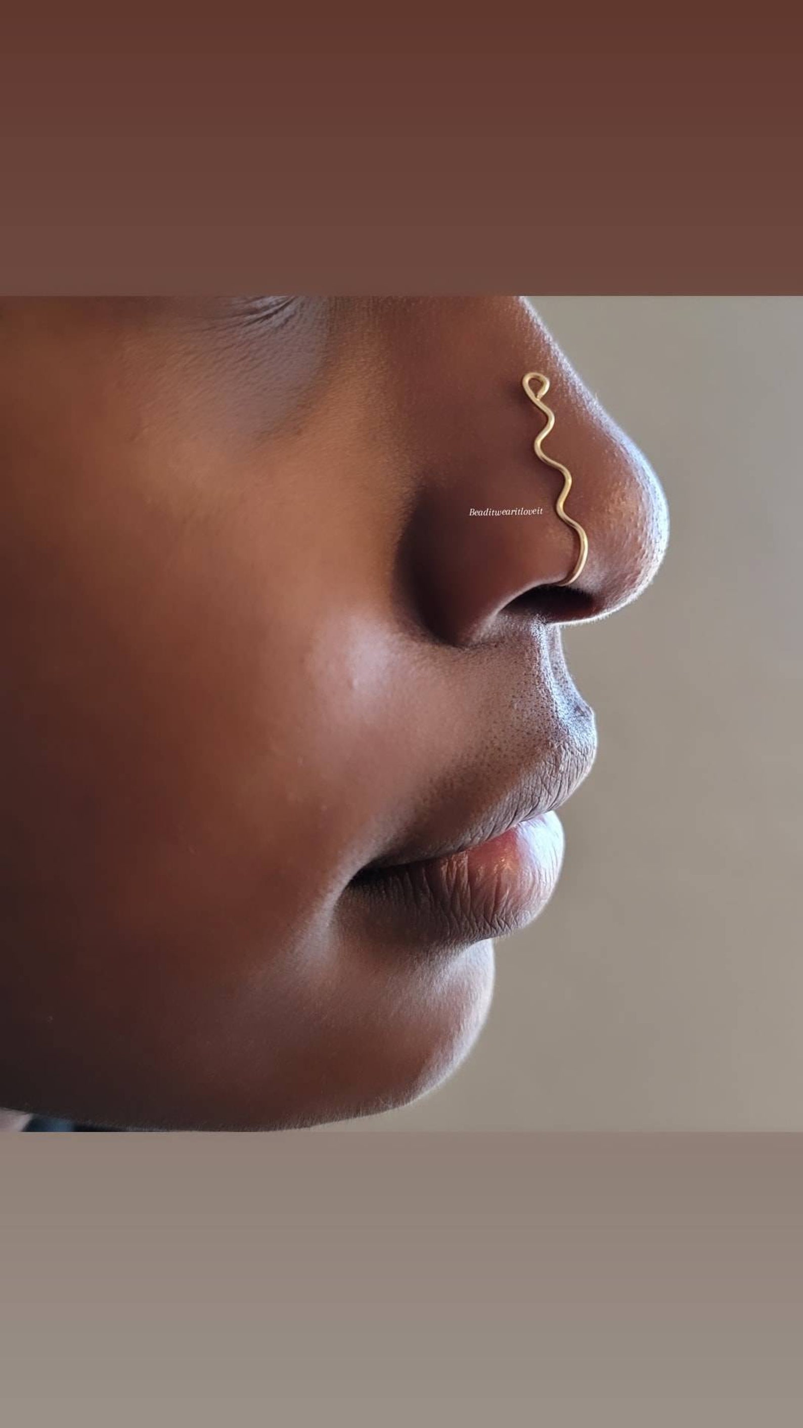 Ethnic Copper Nose Cuff Afrocentric Nose Jewelry the Purity - Etsy