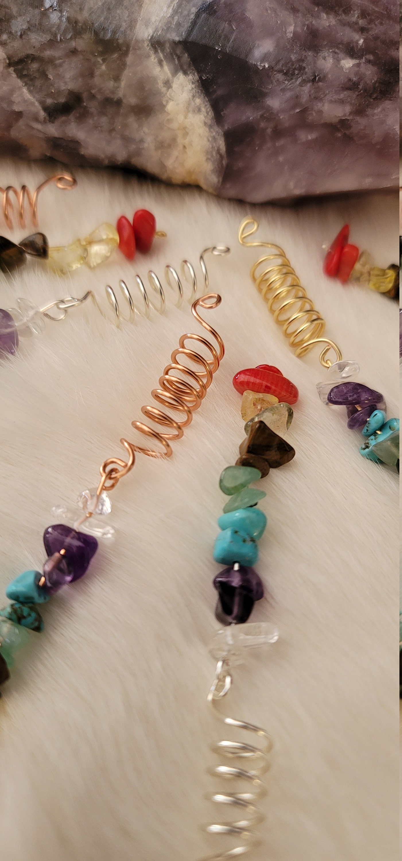 Chakra Loc Jewelry, Dreadlock Hair Accessories, Beads for Braids ...