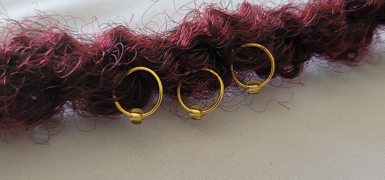 8pcs Gold Hair Rings Dread Rings Loc Jewelry Braid Rings - Etsy