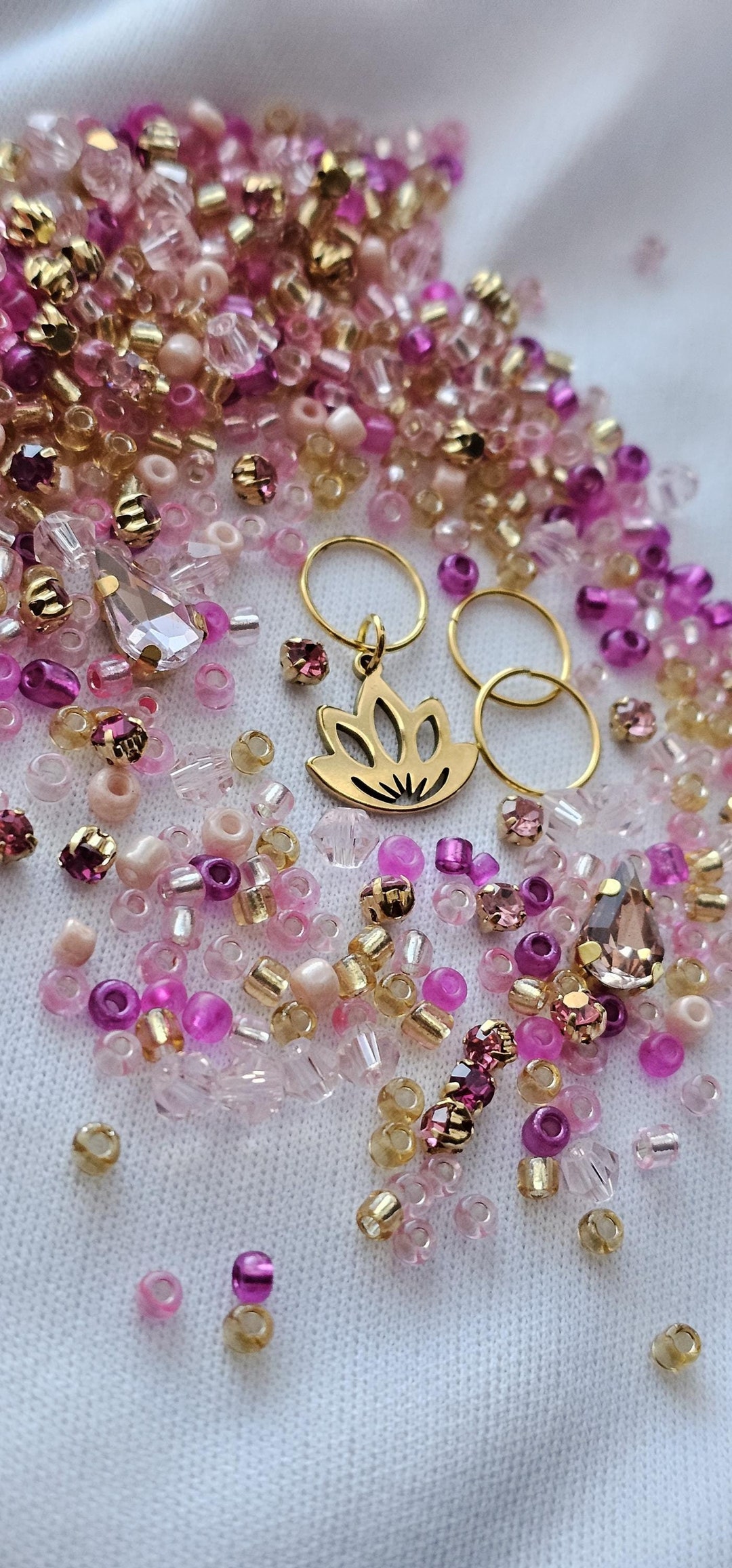 Mulberry Bliss Rhinestone Loc Sprinkles Bead Mix, Braid Jewelry ...