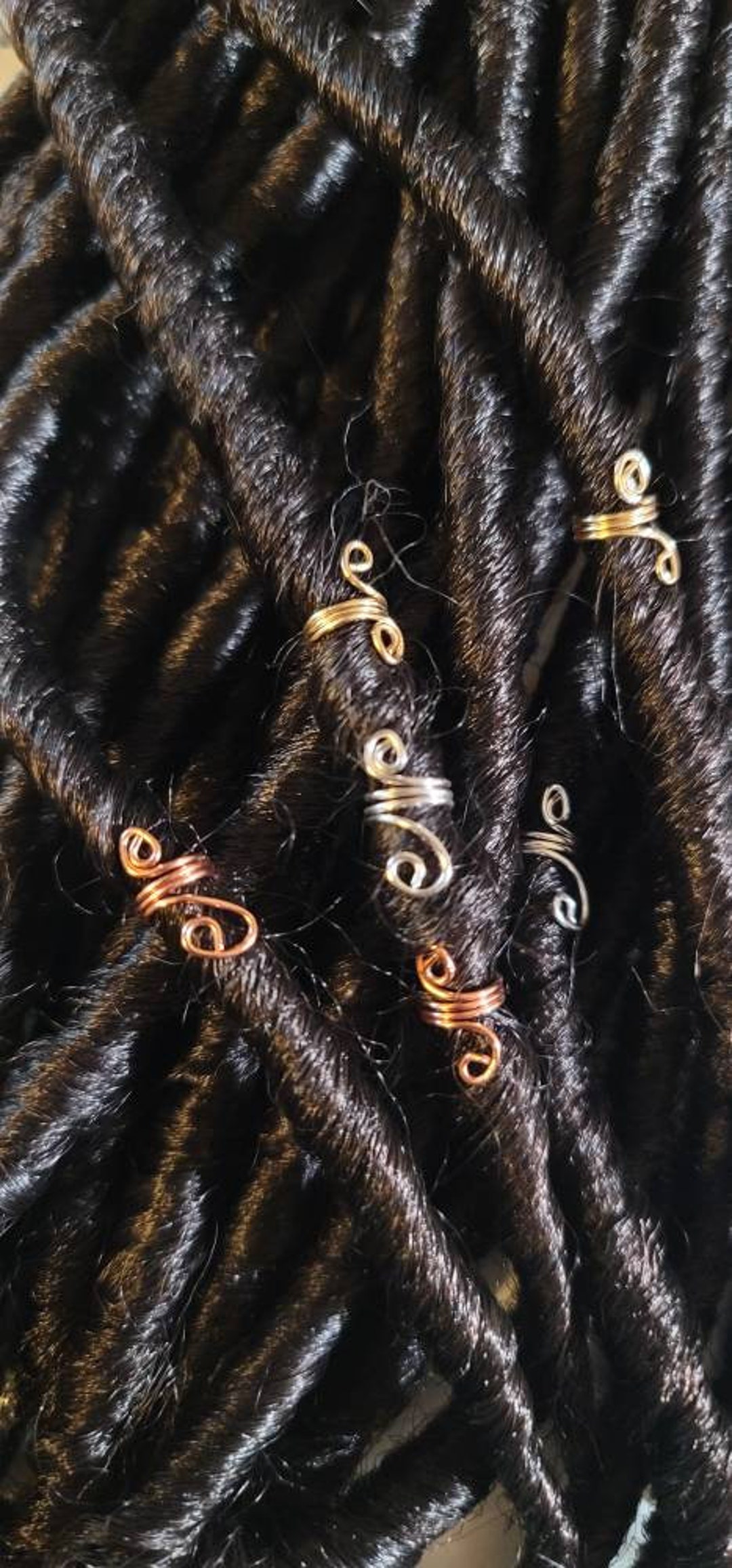 6 Piece Loc Sprinkle Beads Set Braid Jewelry Dreadlock Accessories Hair ...