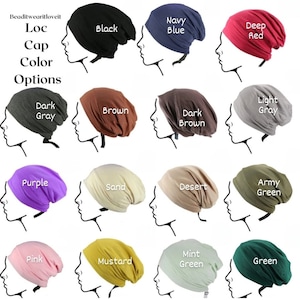 Adjustable Loc Cap, Super Soft Stretchy Casual Satin Lined Cap, Unisex ...