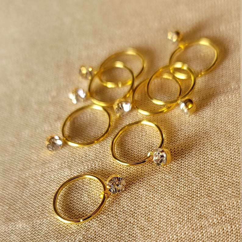 8pcs Rhinestone Hair Rings Dread Rings Loc Jewelry Braid - Etsy