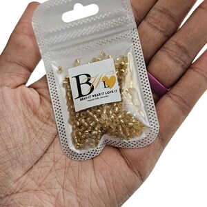 Small 24kt Gold Plated Loc Sprinkle Beads Mix, Braid Jewelry Dreadlock ...