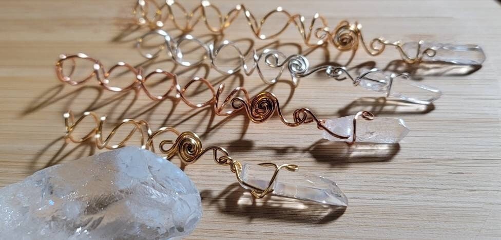 Quartz Crystal Loc Jewelry. Dreadlock Hair Accessories, Beads for ...