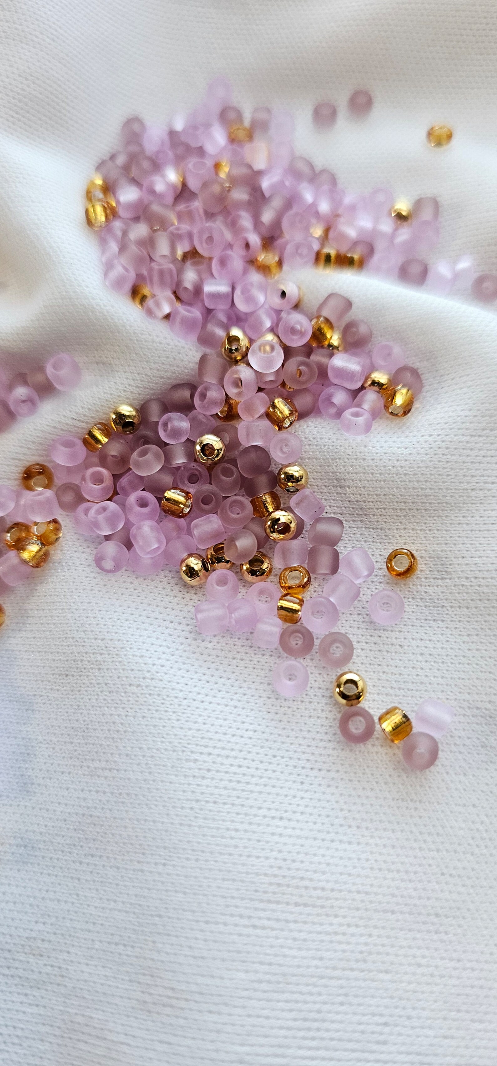 Small Purple & 24kt Gold Plated Metal Loc Sprinkle Beads Mix, Braid ...