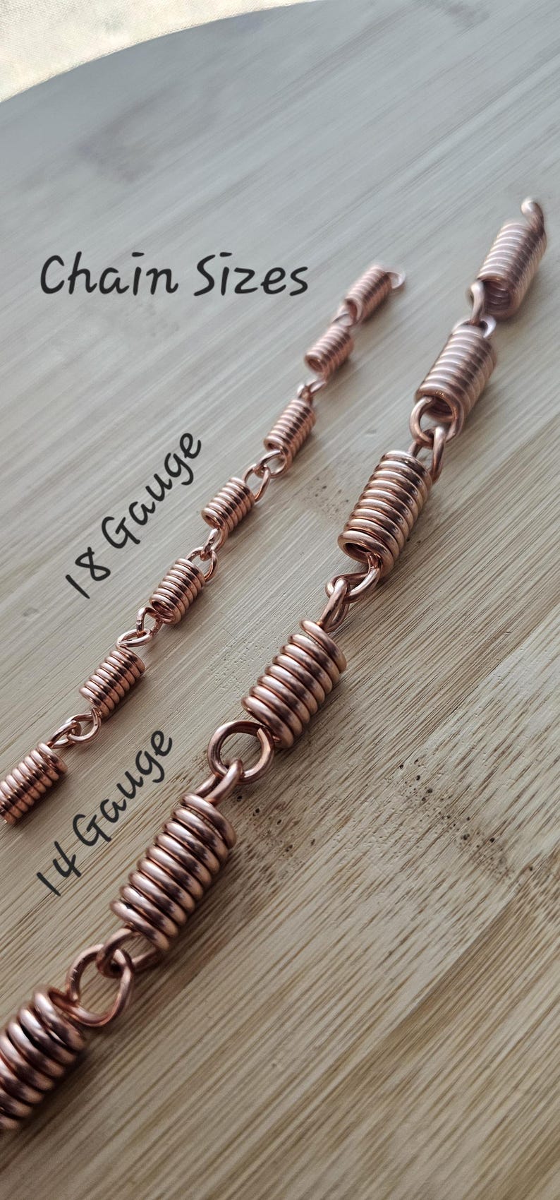 100% Authentic Copper Link Chain, Handmade, Durable. Pure Copper ...