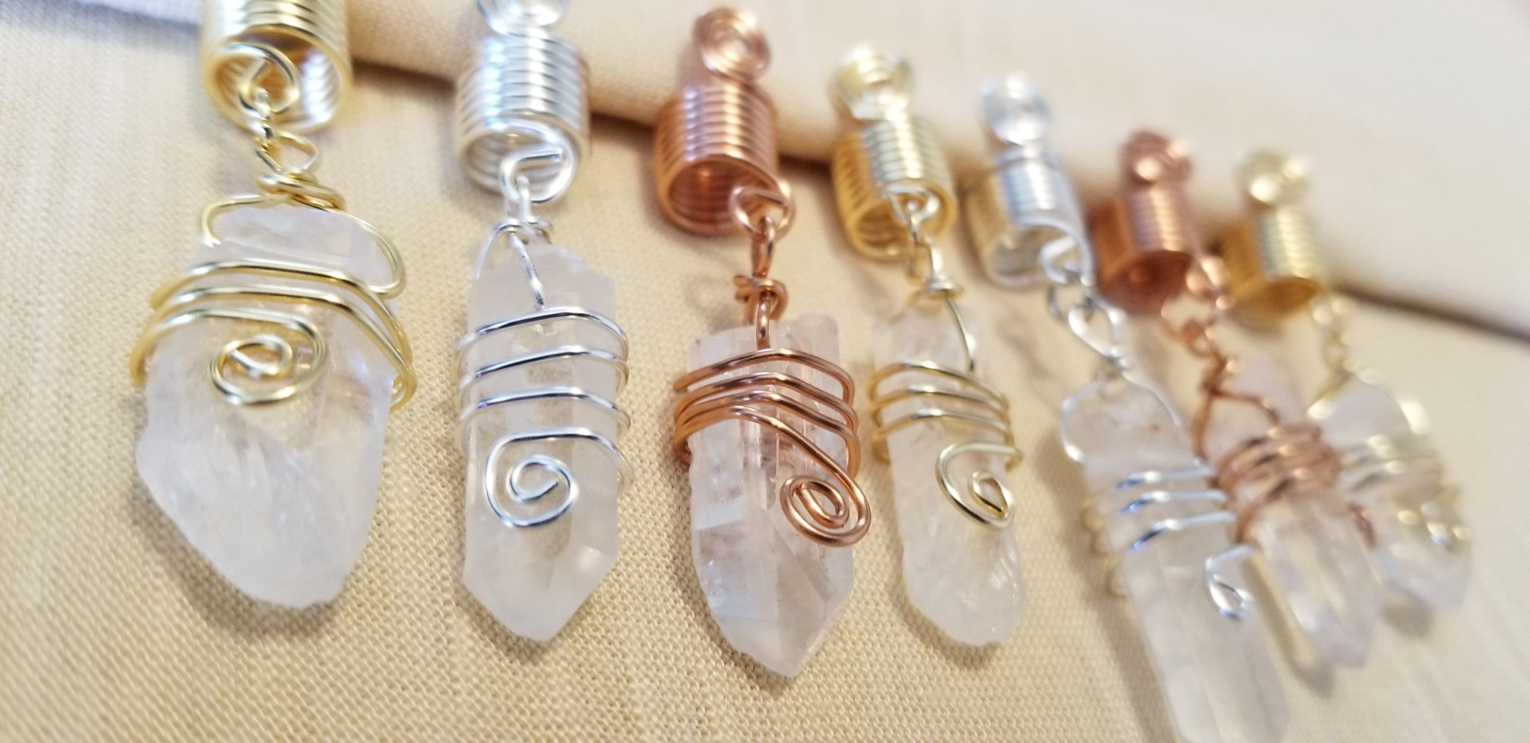 Quartz Crystal Loc Jewelry. Dreadlock Hair Accessories Beads | Etsy Canada