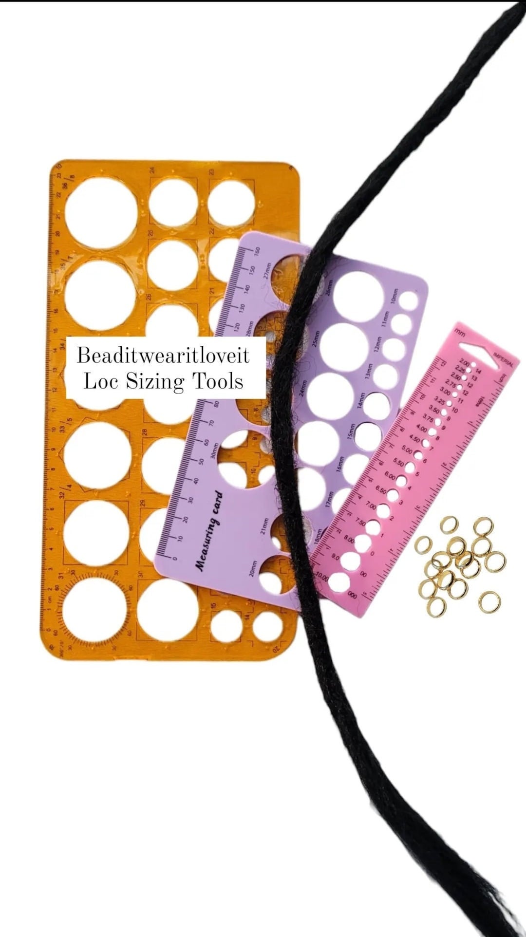 Loc Measuring Tool, Sisterlocks Microlocs Wicks Sizing Tool, Dreadlock ...