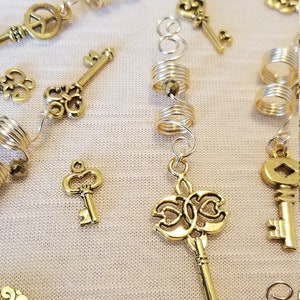 Skeleton Key Loc Jewelry. Dreadlock Hair Accessories, Beads for Braids ...