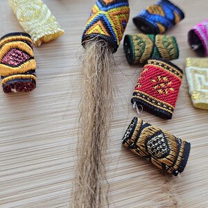 10 Pcs Random Mixed Fabric Loc Beads Set, No Damage Dreadlock Hair ...