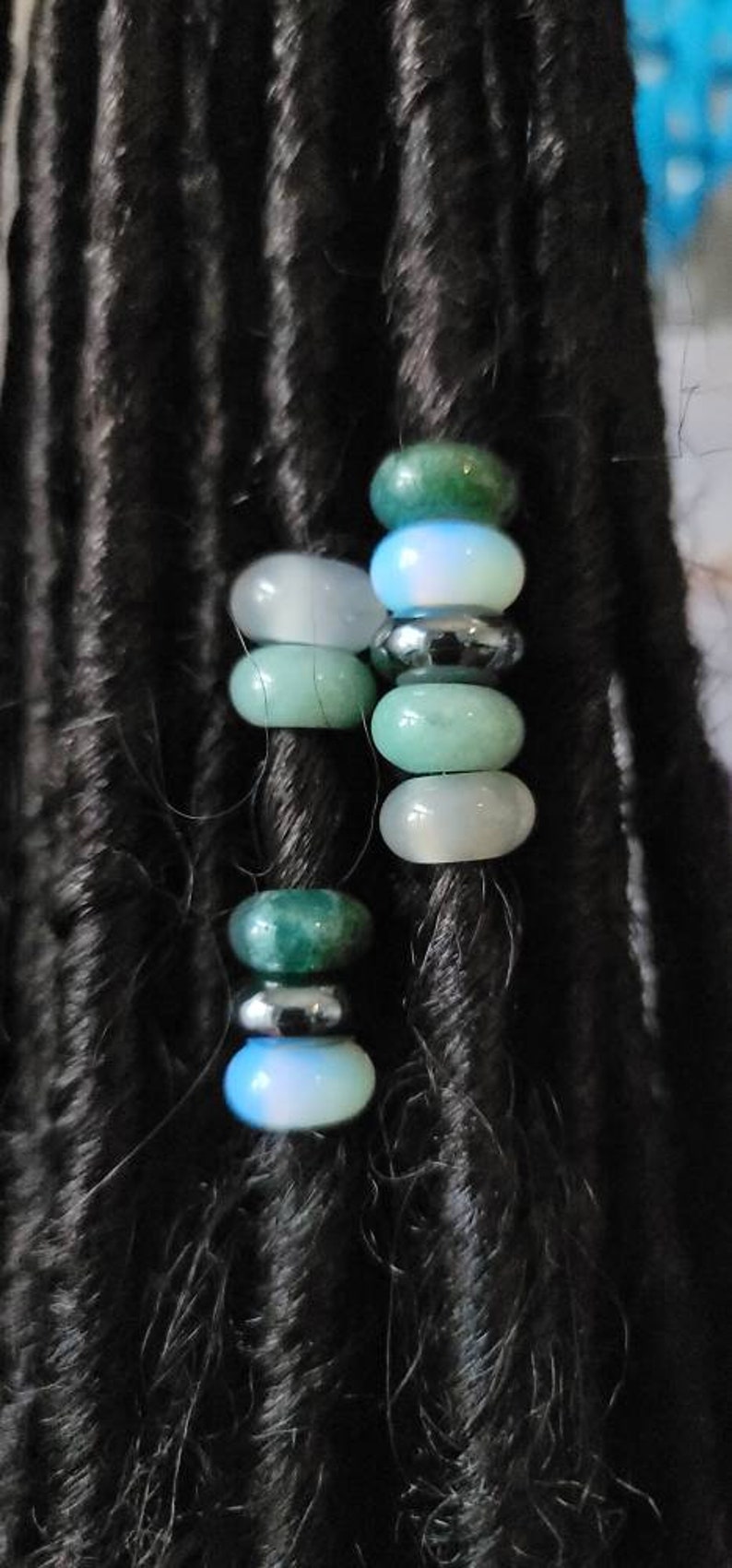 10 Piece Less Stress Pack Crystal Loc Beads, Aventurine Hematite ...