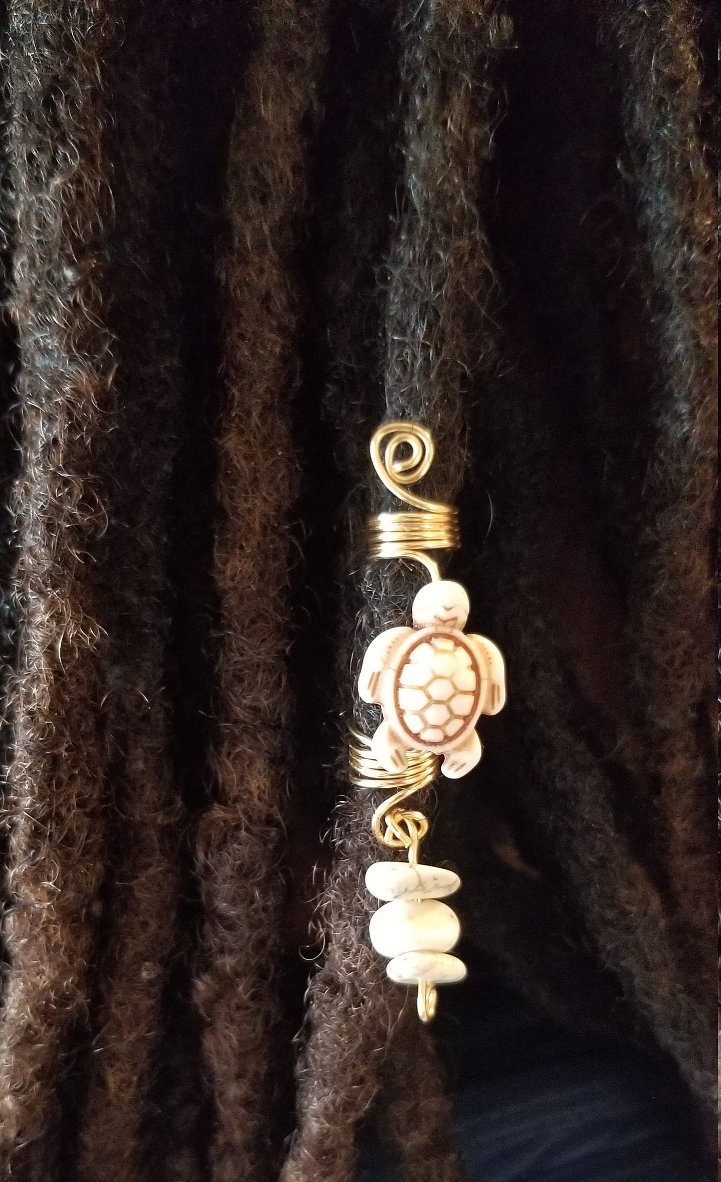 White Turquoise Crystal Loc Jewelry Dreadlock Hair | Etsy