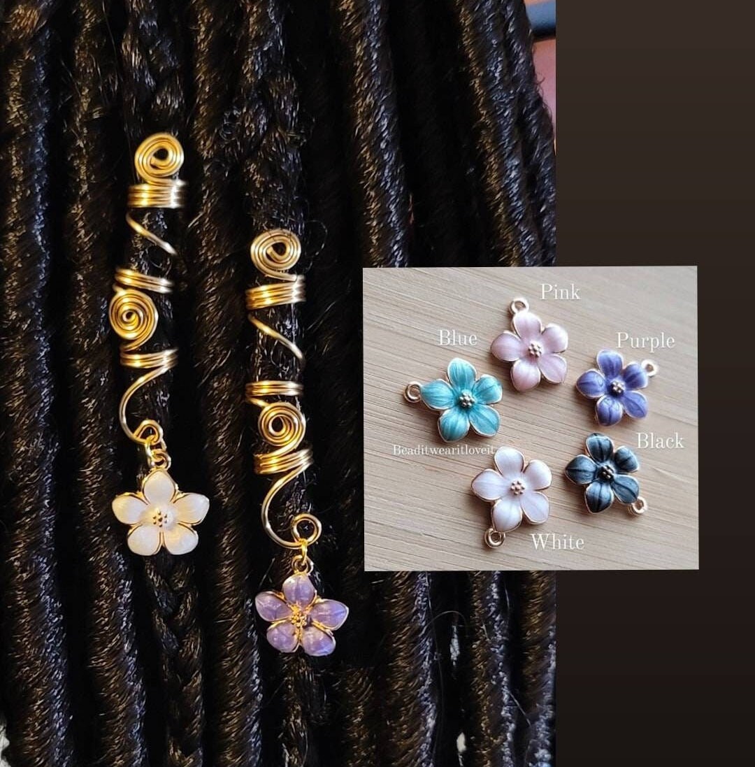 CLEARANCE Flower Loc Jewelry. Dreadlock Hair Accessories for Children ...