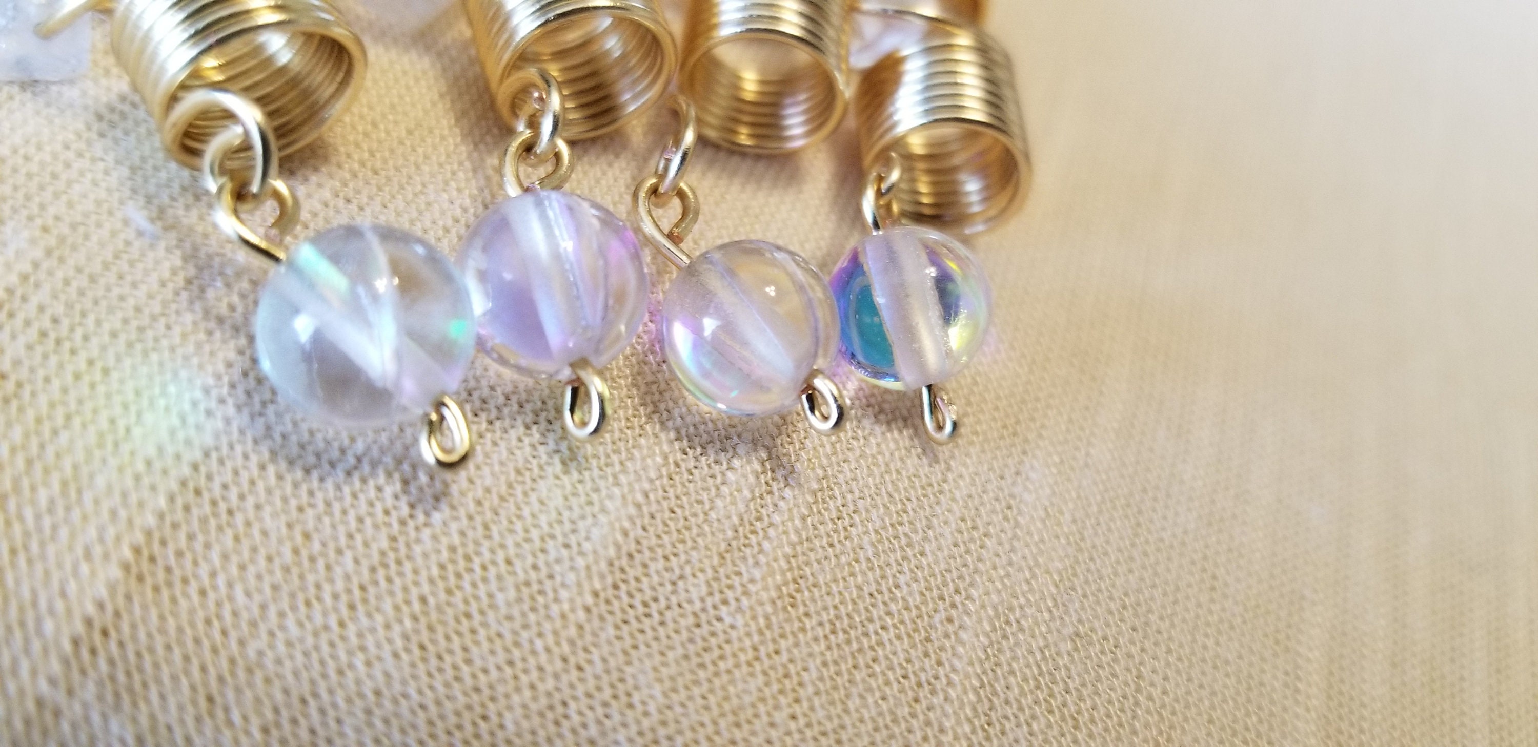 2pcs Loc Jewelry Set Quartz Crystal DreadLock Jewelry | Etsy