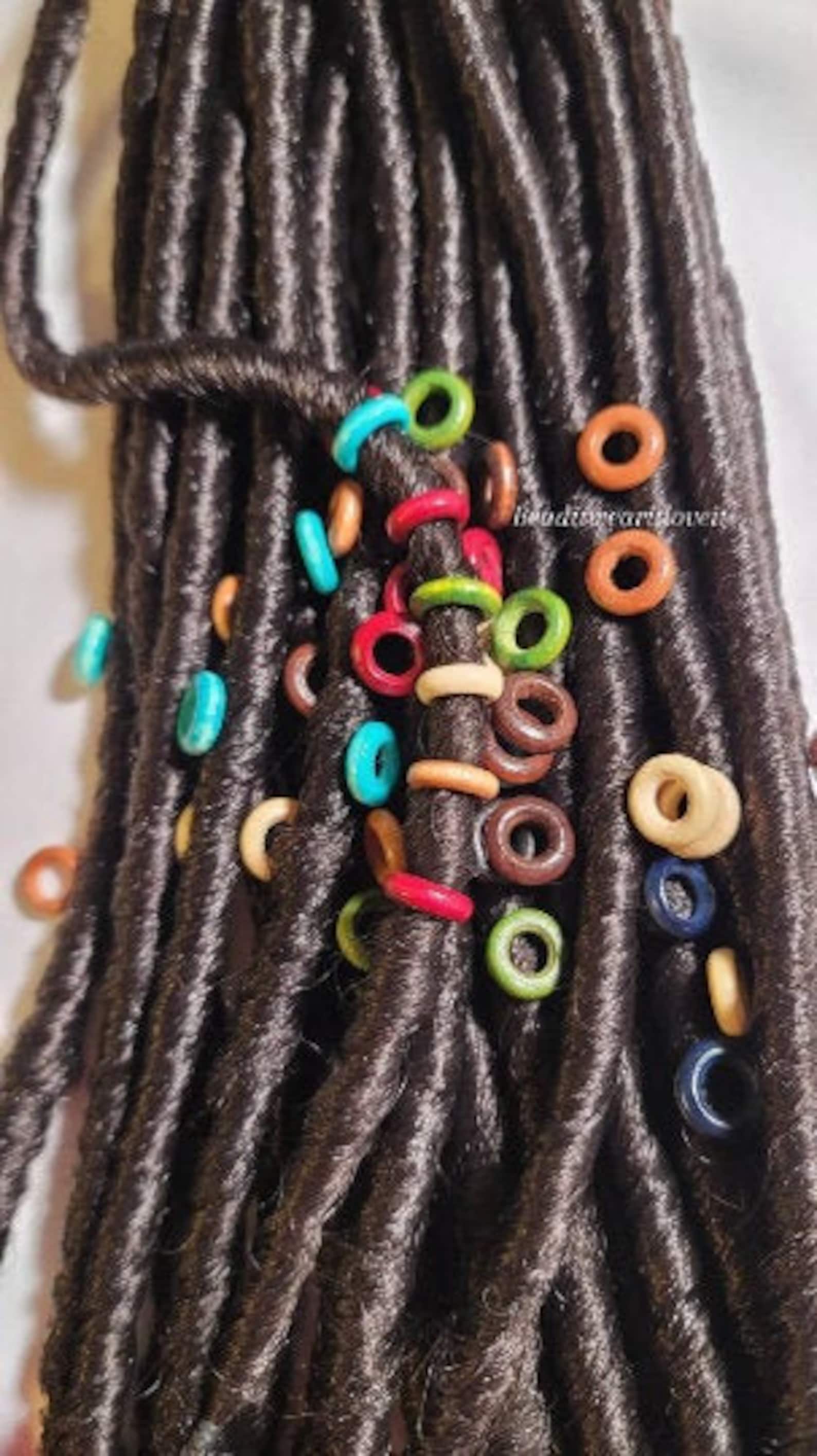 10 Piece Wood Loc Beads 6mm Wide Hole Dread Beads Dreadlock - Etsy UK