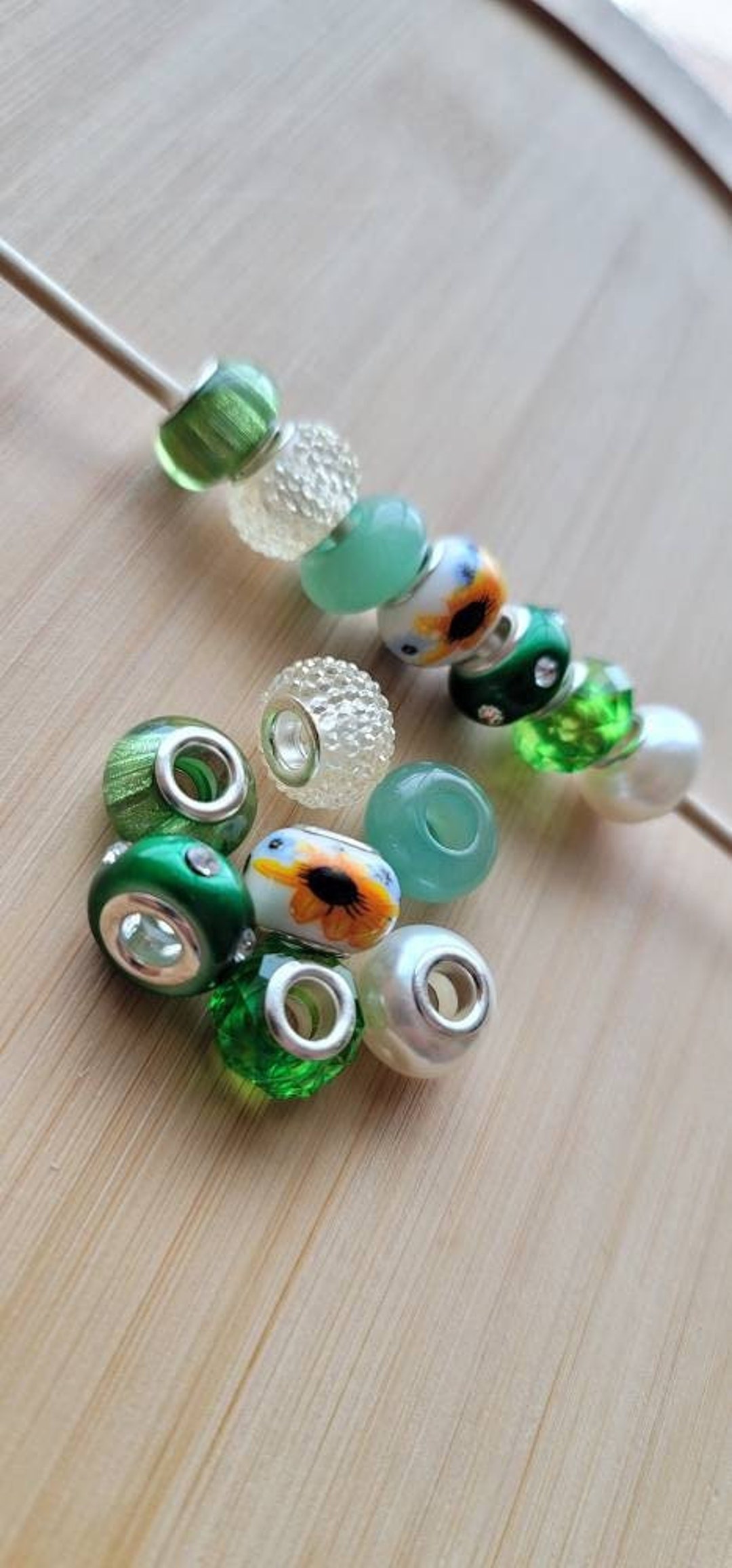 CLEARANCE 7 Piece Wide Hole Gemstone Loc Beads, Aventurine Crystal ...
