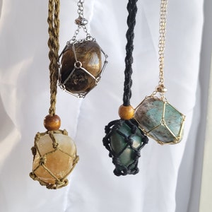 Caged Crystal Cording, Interchangeable Crystal Necklaces, Adjustable ...